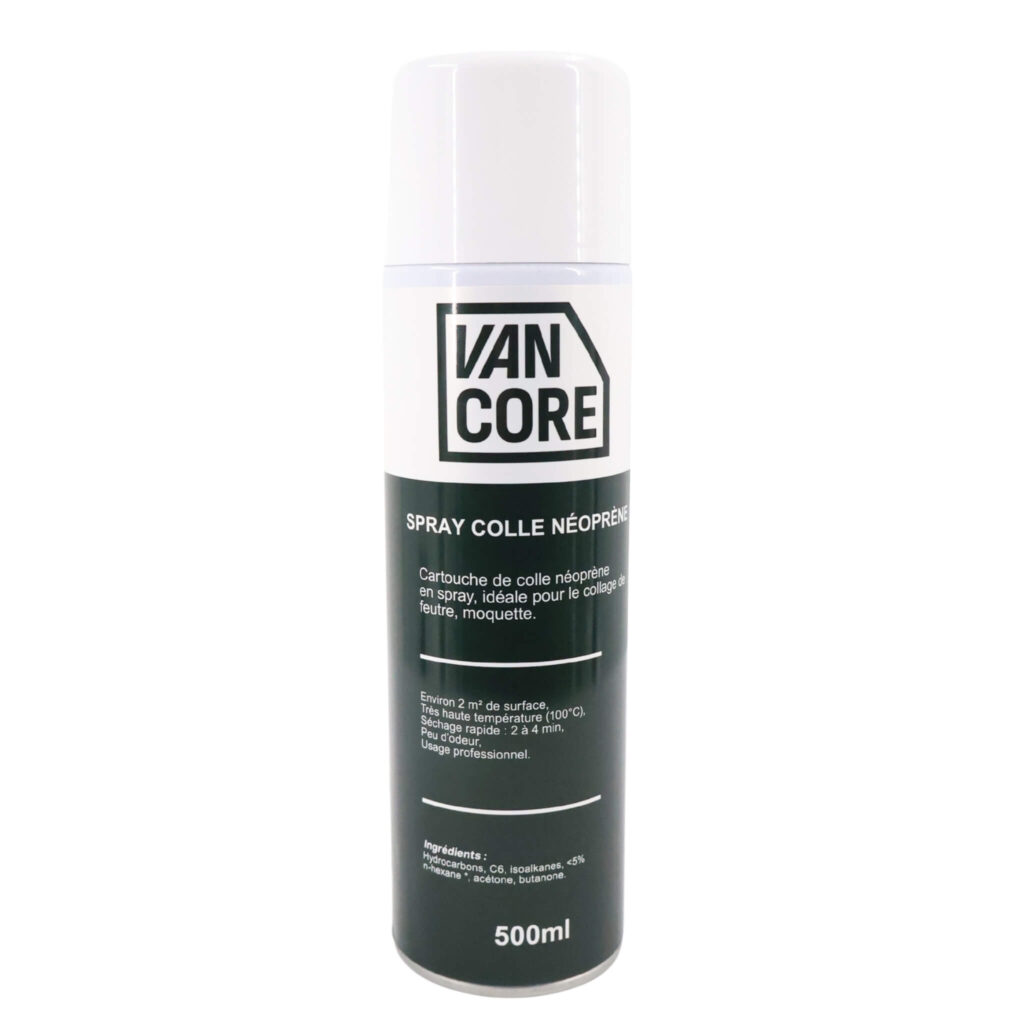 Colle Néoprène Spray pour Moquette en Van Aménagé